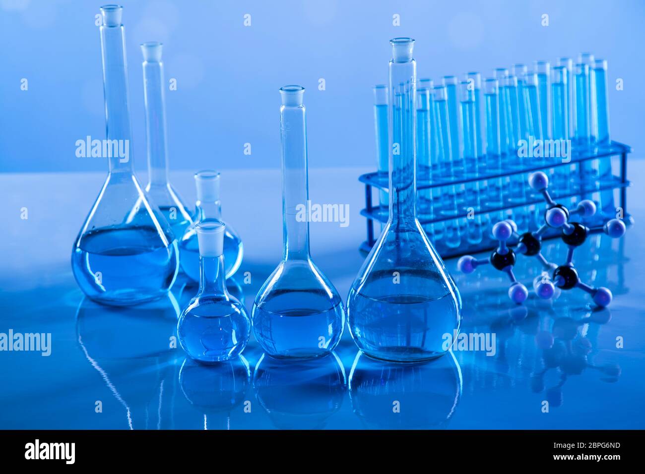 Assorted laboratory glassware equipment Stock Photo - Alamy