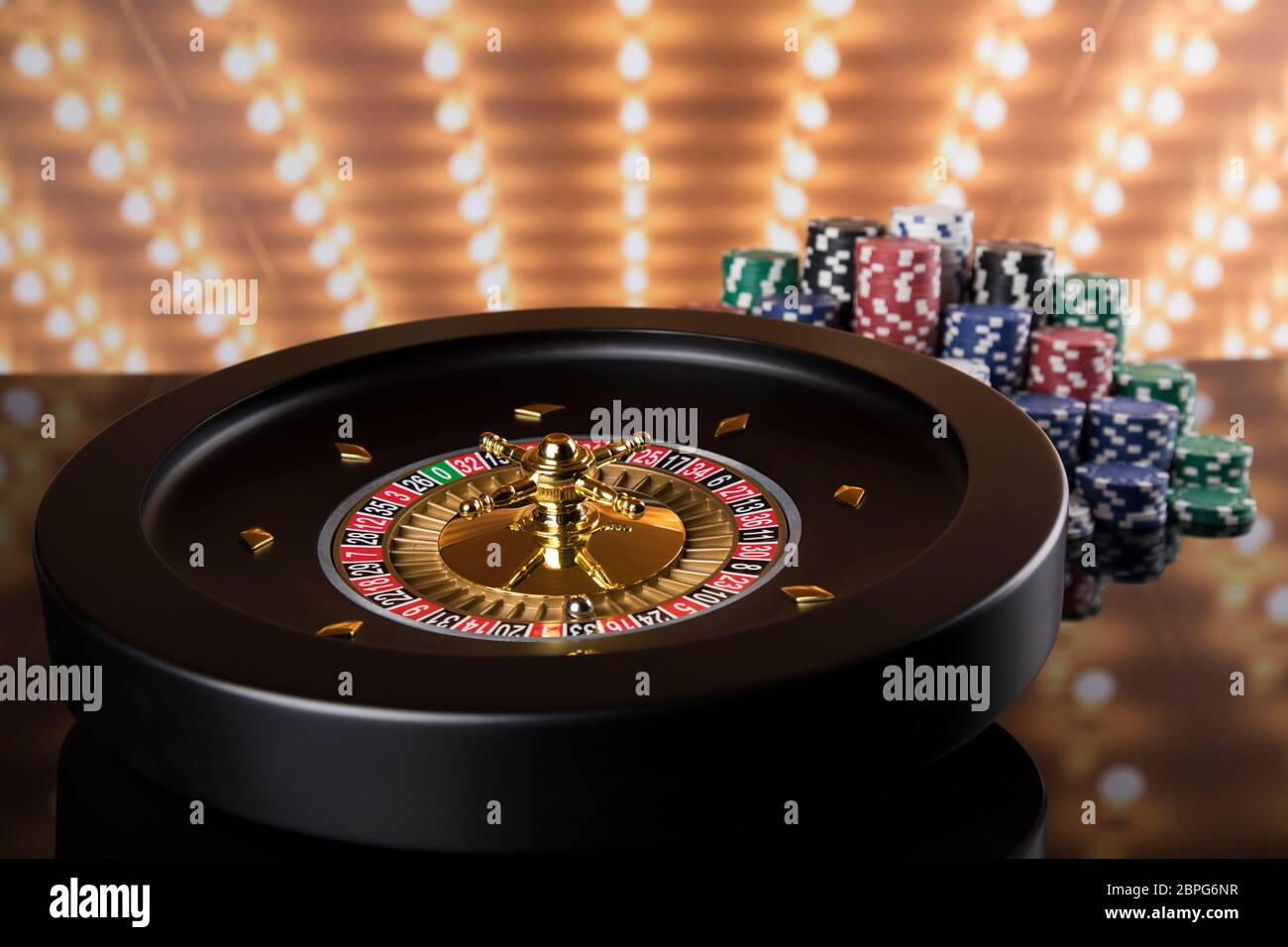 Roulette table spinning ball in hi-res stock photography and images - Alamy