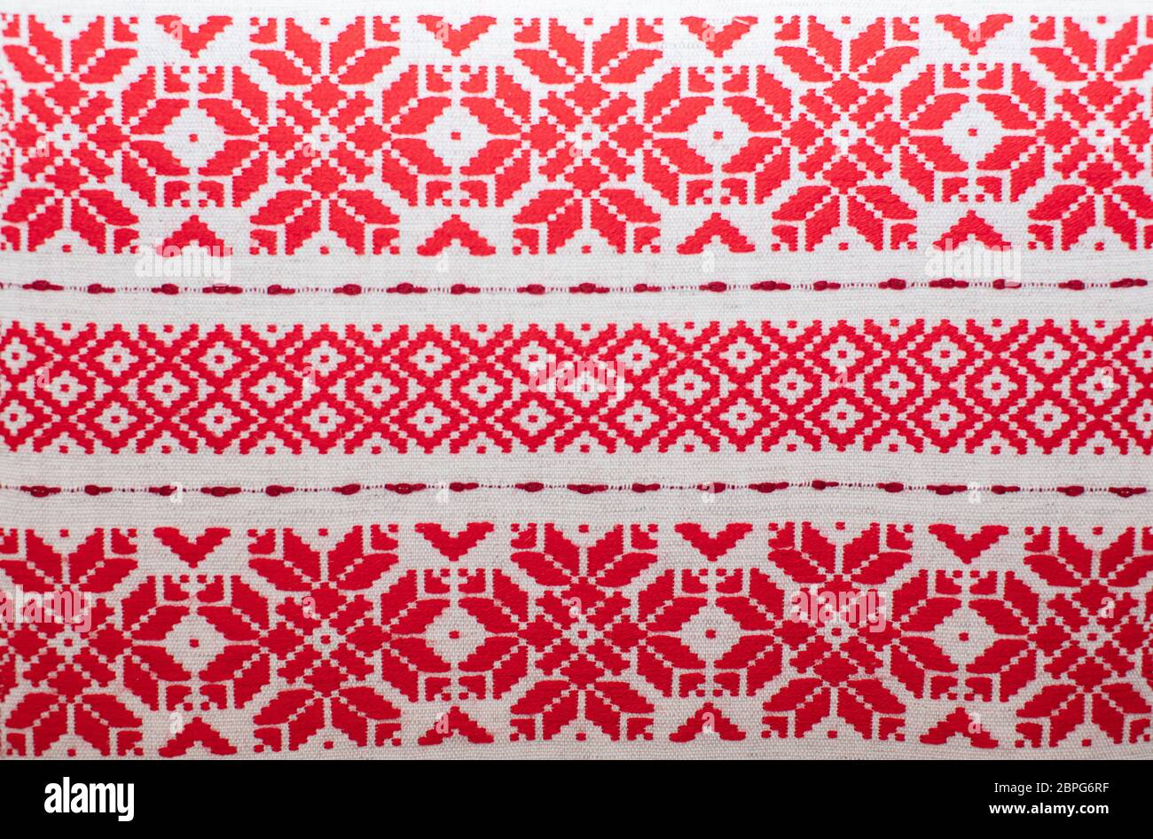 Slavic rushnyks. Canvases of fabric with national Belarusian Russian ...