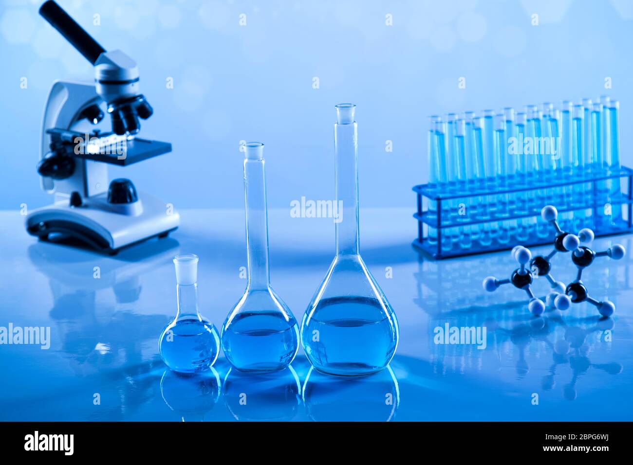 Assorted laboratory glassware equipment Stock Photo - Alamy