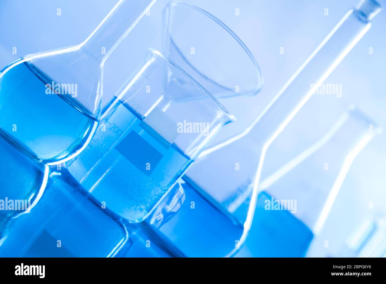 Laboratory Research and Development. Scientific glassware for chemical ...