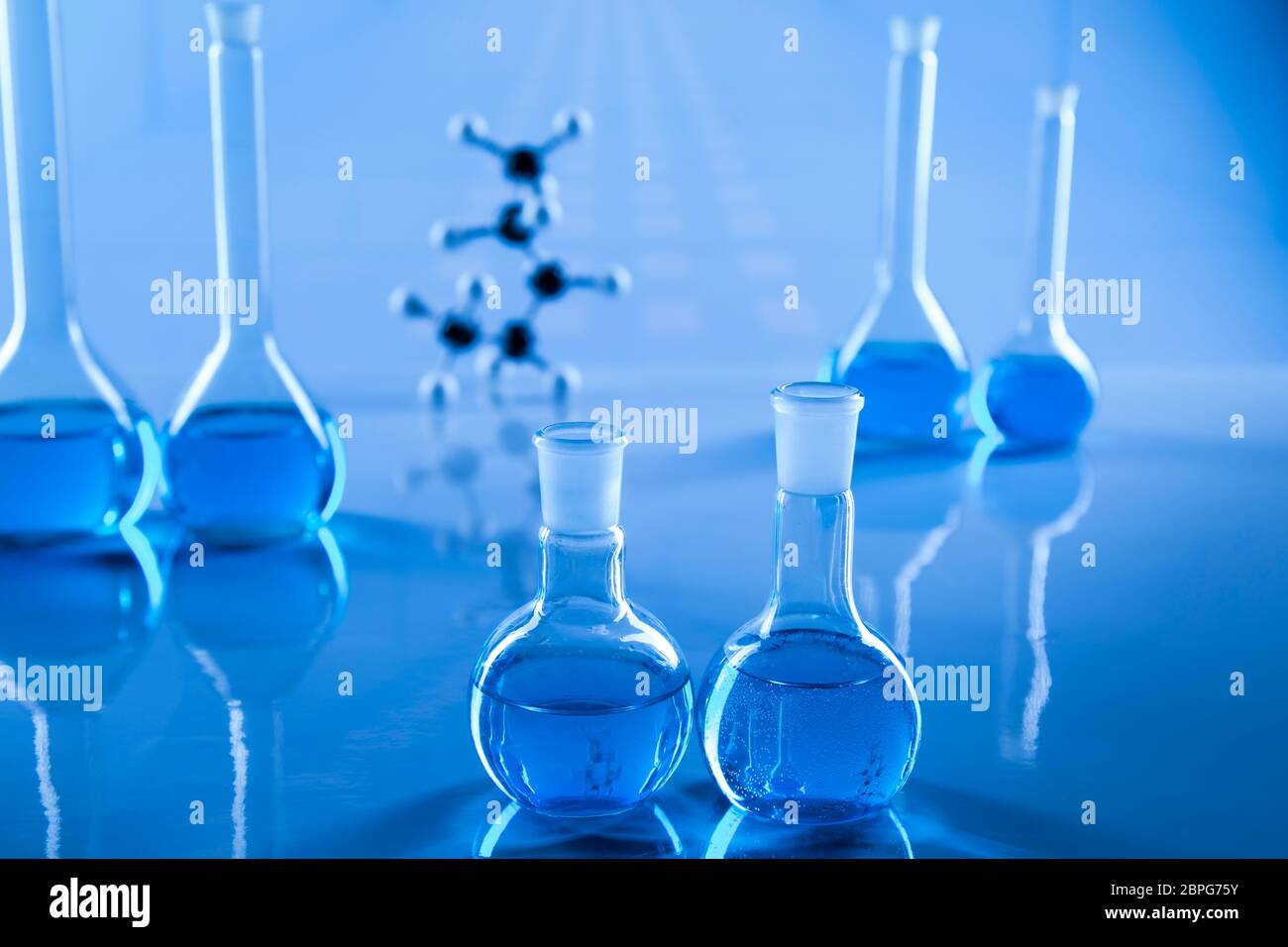 Assorted laboratory glassware equipment Stock Photo - Alamy