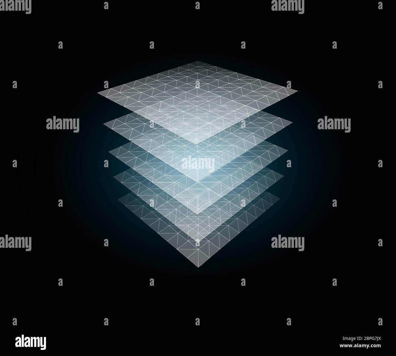 Data center industry, cyberspace vector illustration. 3d IT sphere ...
