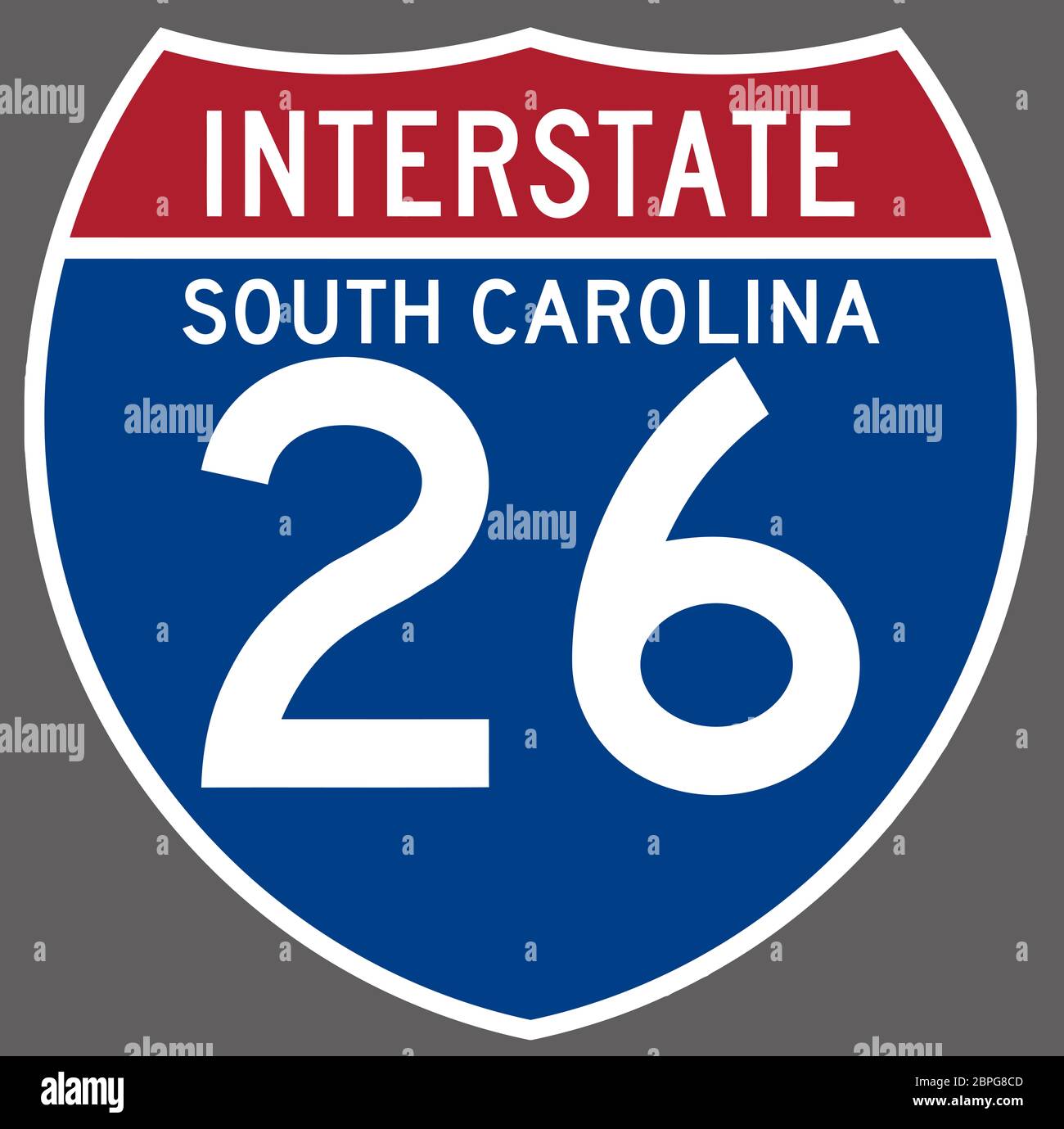 interstate 26 south carolina sign highway route american usa transport ...