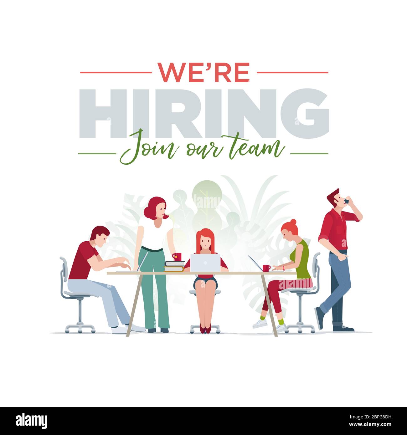 We are hiring, Join our team. Hiring and recruitment concept ...