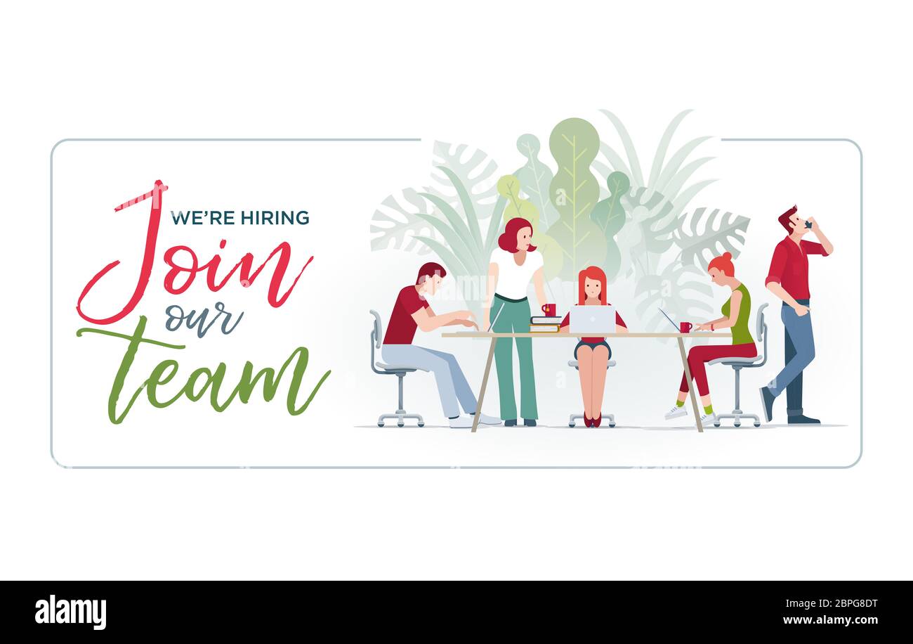 We are hiring, Join our team. Hiring and recruitment concept ...