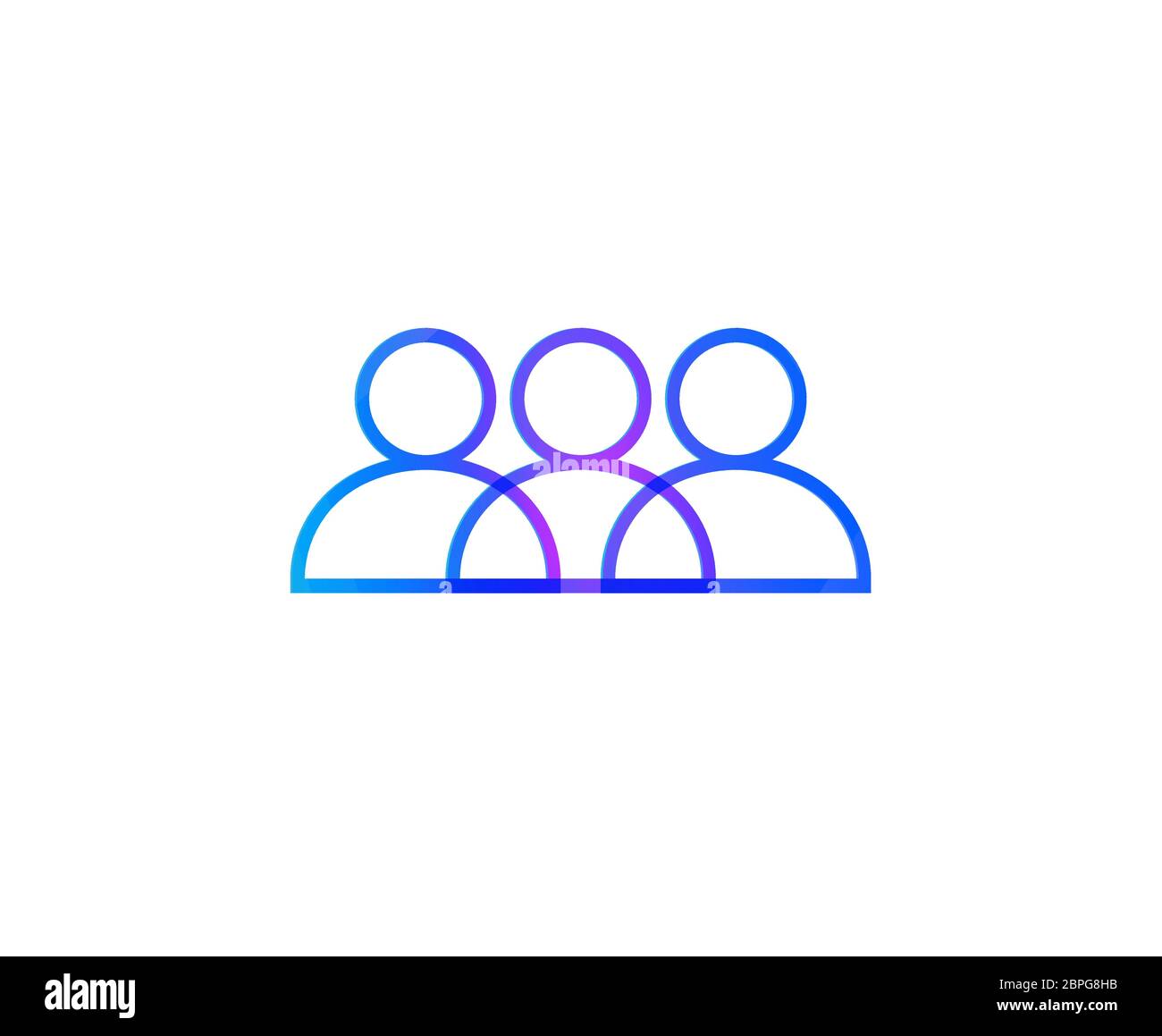 Business staff hiring, recruiting agency logotype. People silhouettes ...