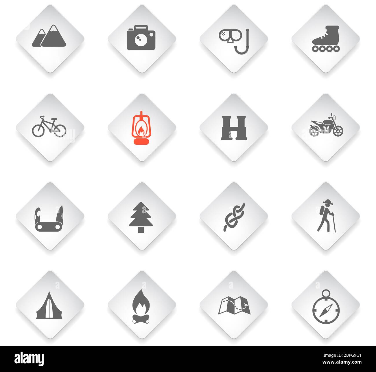 active recreation flat web icons for user interface design Stock Photo ...
