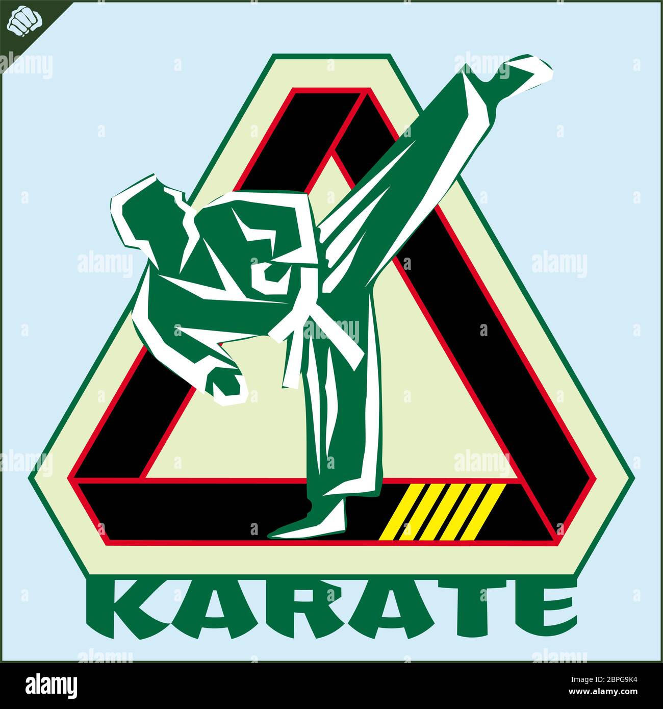 Martial art colored simbol, logo. Karate creative design emblem Stock ...
