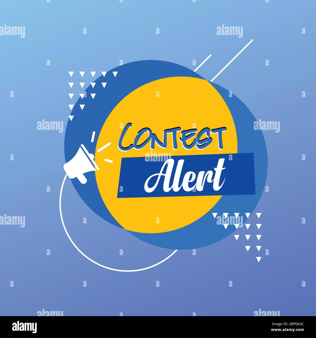 Contest Alert Symbol with abstract background Stock Vector Image & Art ...