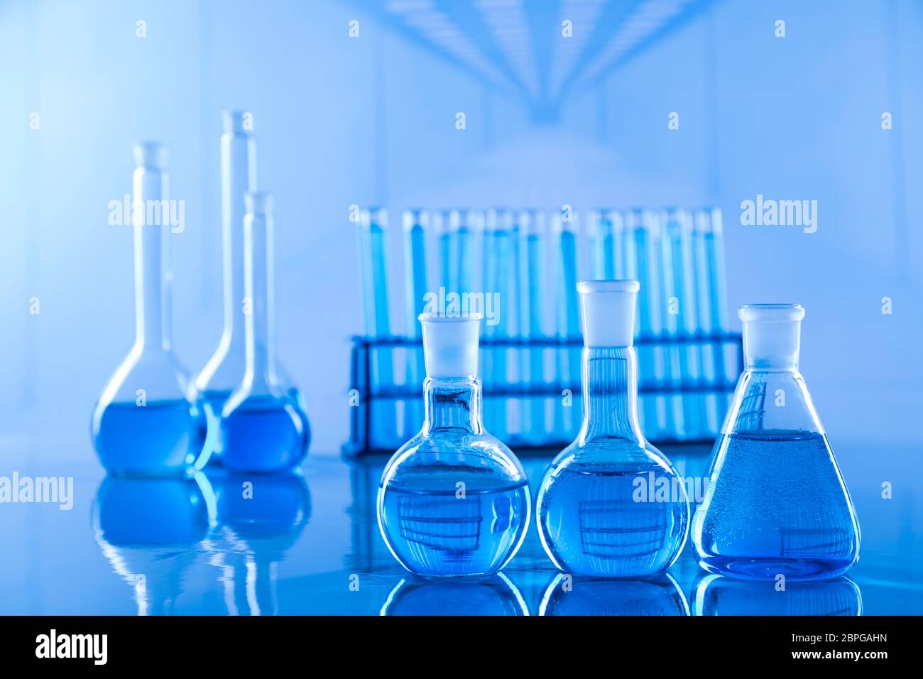 Assorted laboratory glassware equipment Stock Photo - Alamy