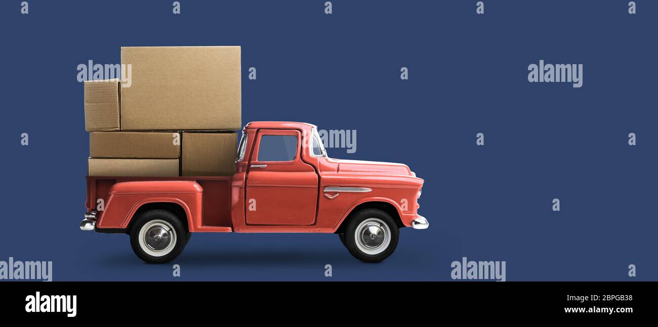 Car delivering order Stock Photo - Alamy