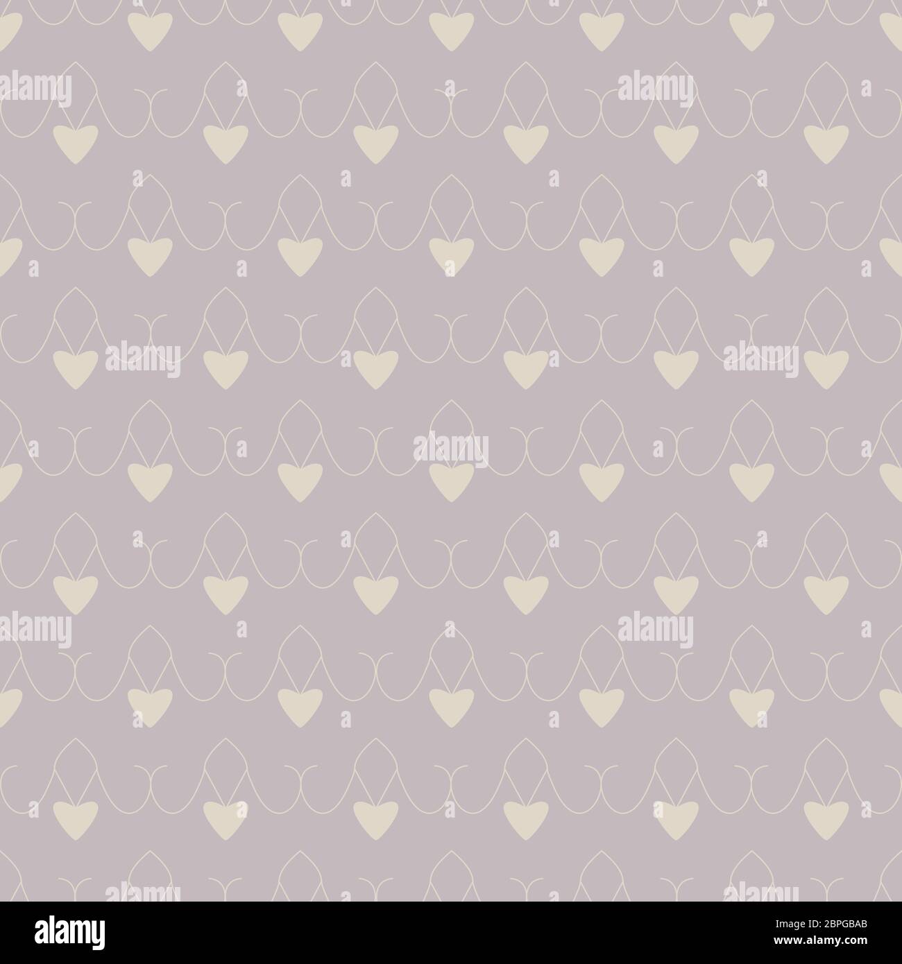 Seamless pattern with little hearts. Color grey and cream ivory. Pastel ...