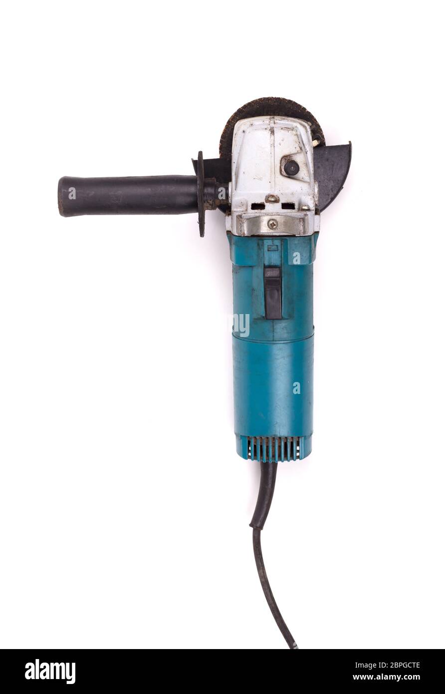 Angle grinder isolated on a white background Stock Photo - Alamy