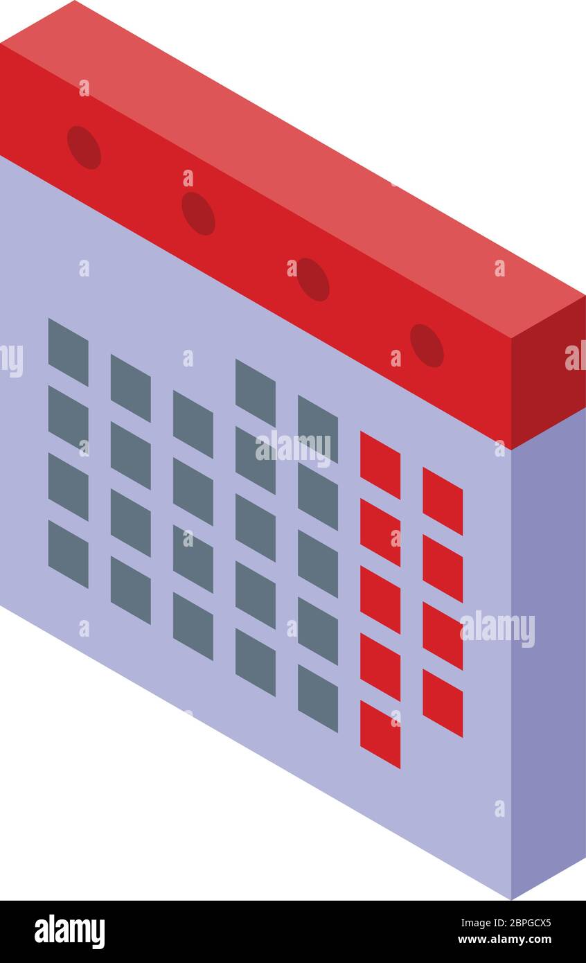 Manager calendar icon, isometric style Stock Vector Image & Art - Alamy