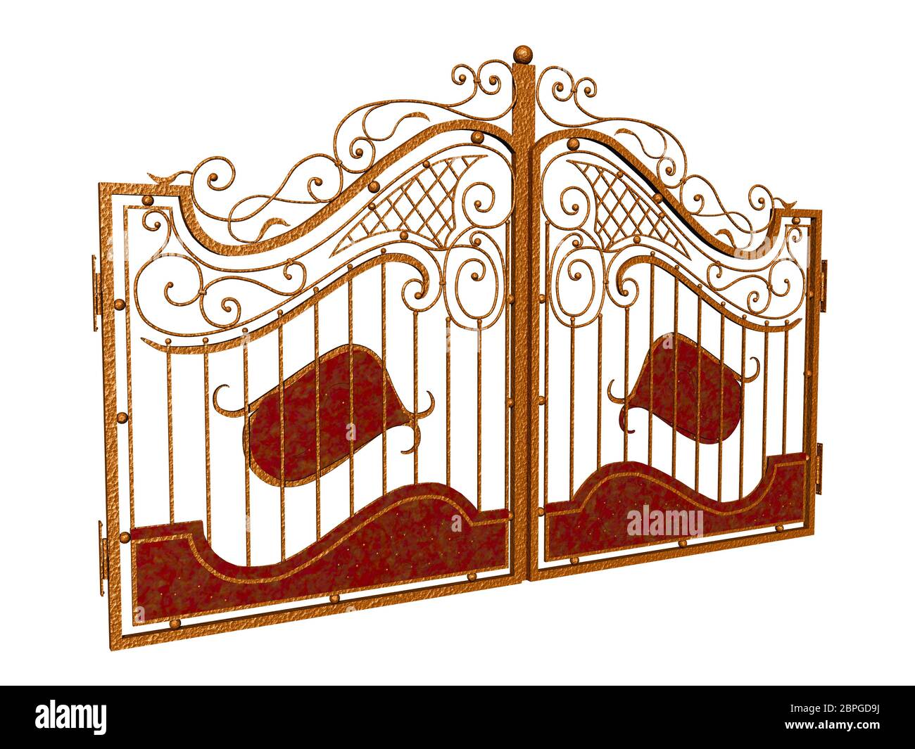 Elegant wrought iron gate Cut Out Stock Images & Pictures - Alamy