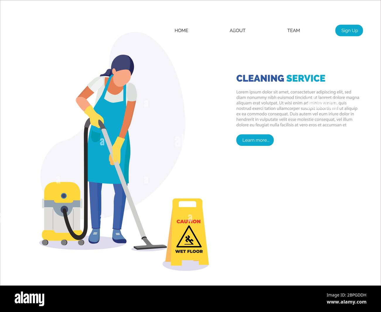 Woman janitor floor Stock Vector Images - Alamy