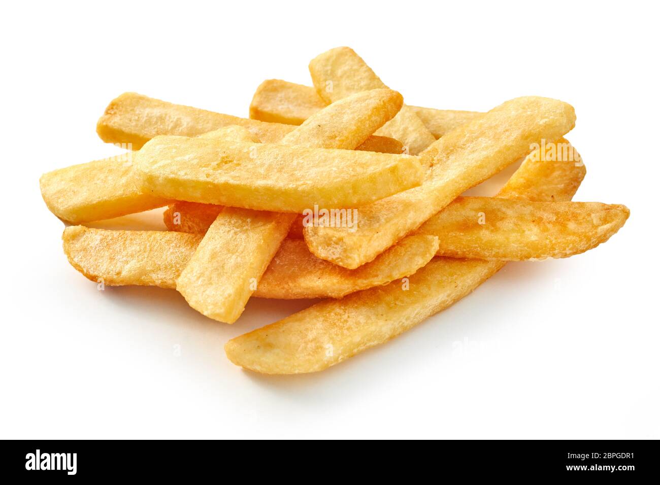 Pile of fast food chips on white background Stock Photo - Alamy