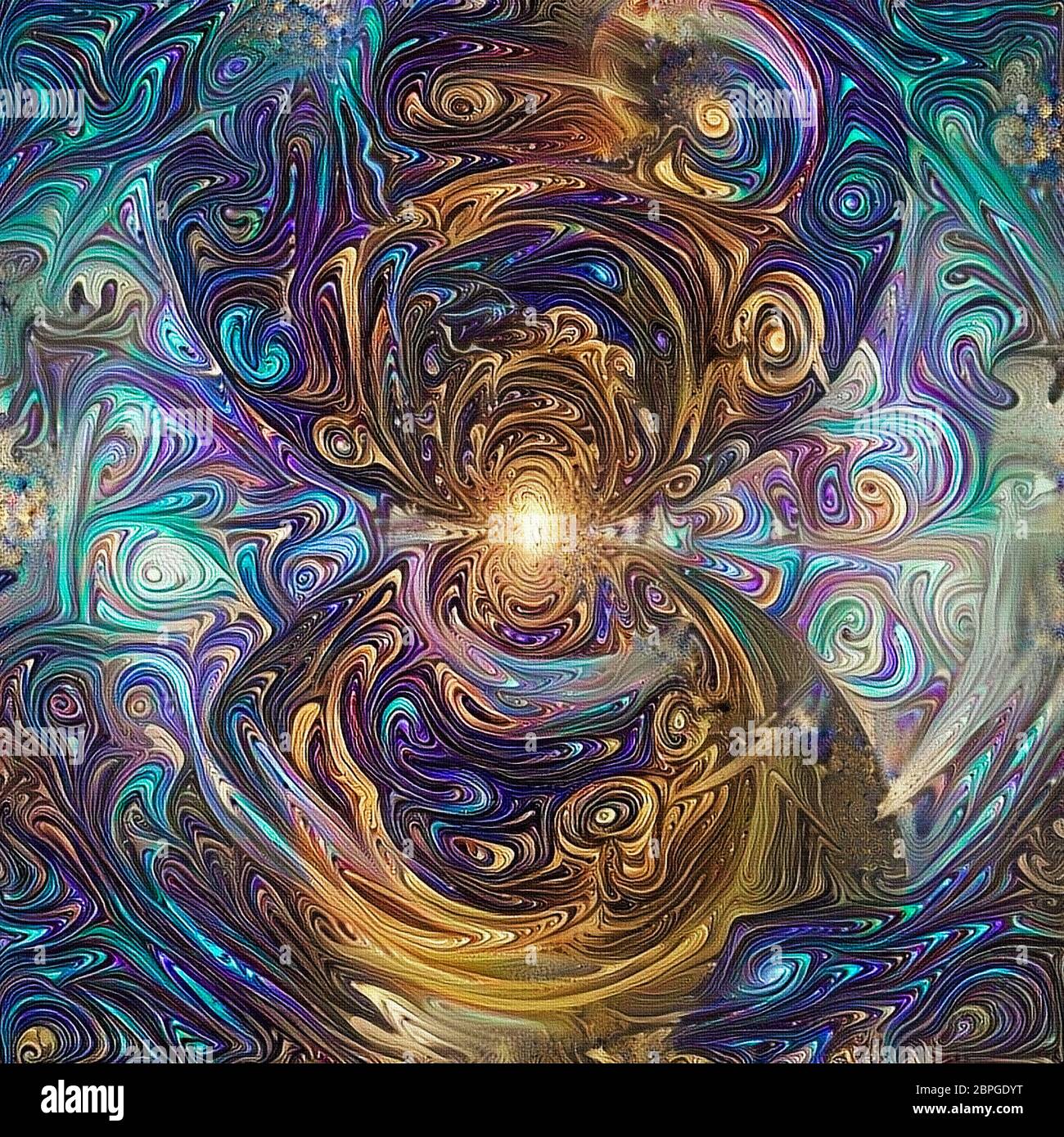 Abstract vivid painting. Colorful vortex Stock Photo - Alamy