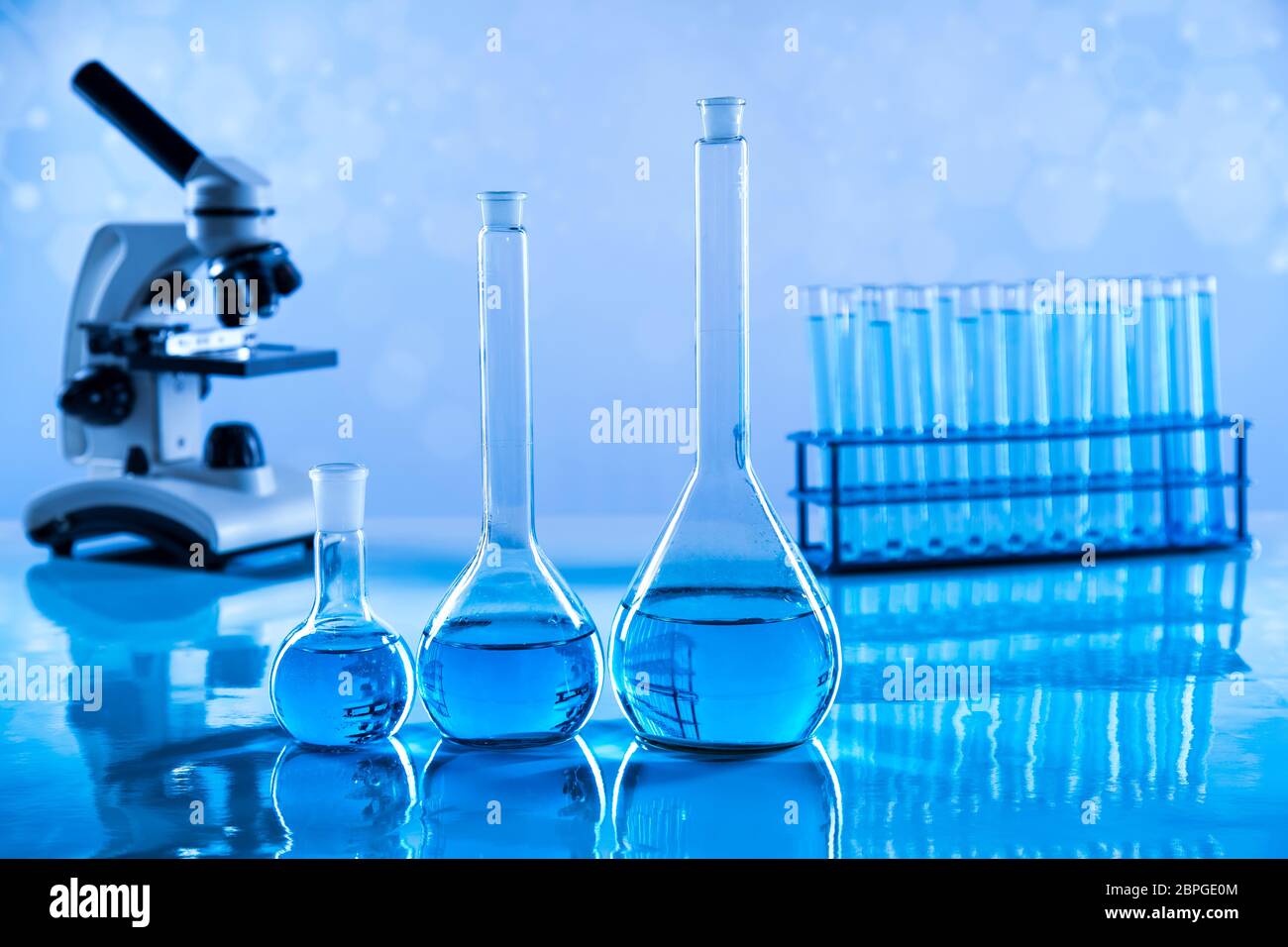 Assorted laboratory glassware equipment Stock Photo - Alamy