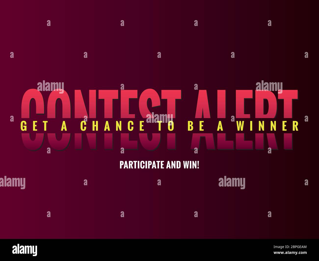 Contest alert poster design creativity Stock Vector Image & Art - Alamy