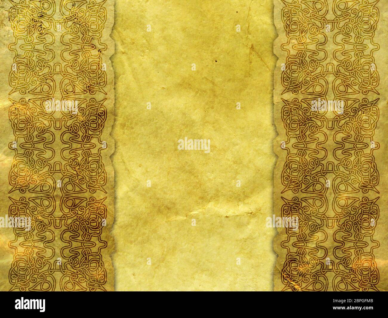 Old paper with celtic pattern Stock Photo - Alamy