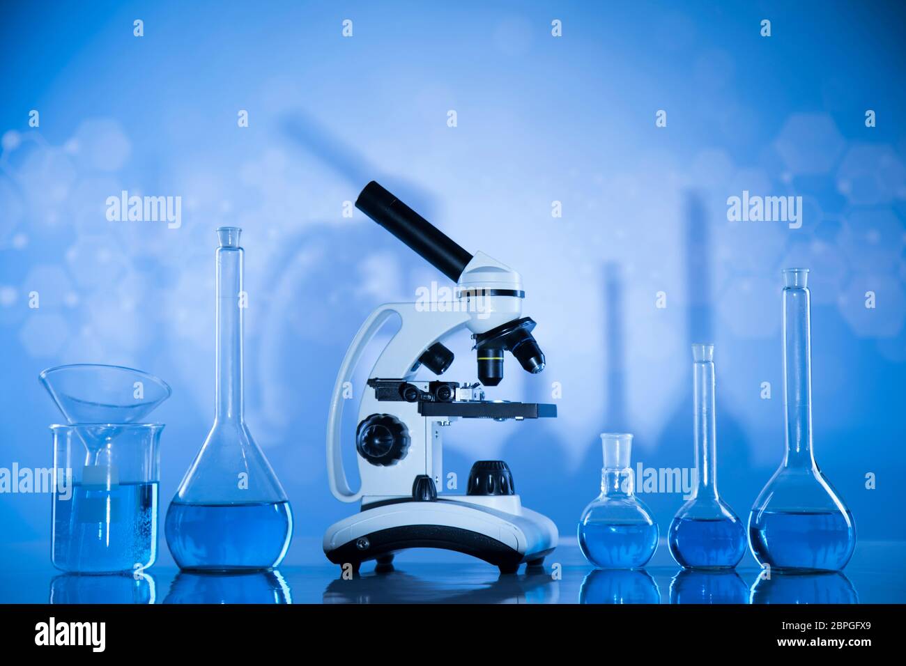 Assorted laboratory glassware equipment Stock Photo - Alamy