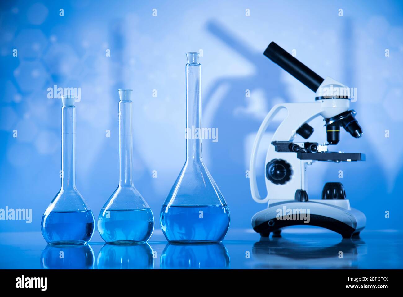 Science experiment,Laboratory equipment, Development background Stock ...