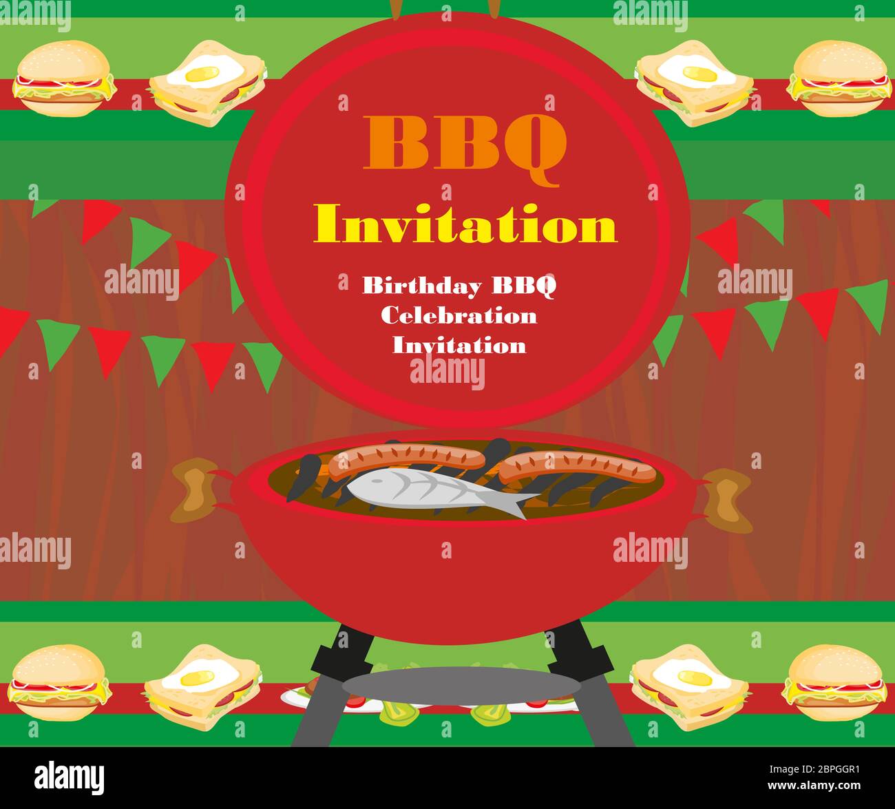 Barbecue Party Invitation Stock Photo - Alamy
