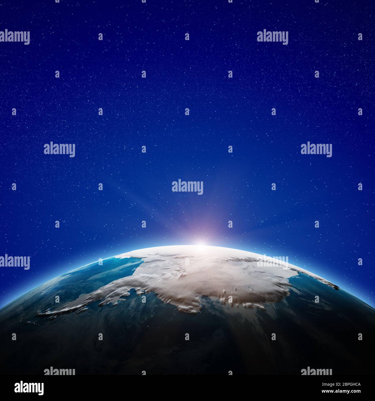 Antarctic - south pole from space. Elements of this image furnished by ...