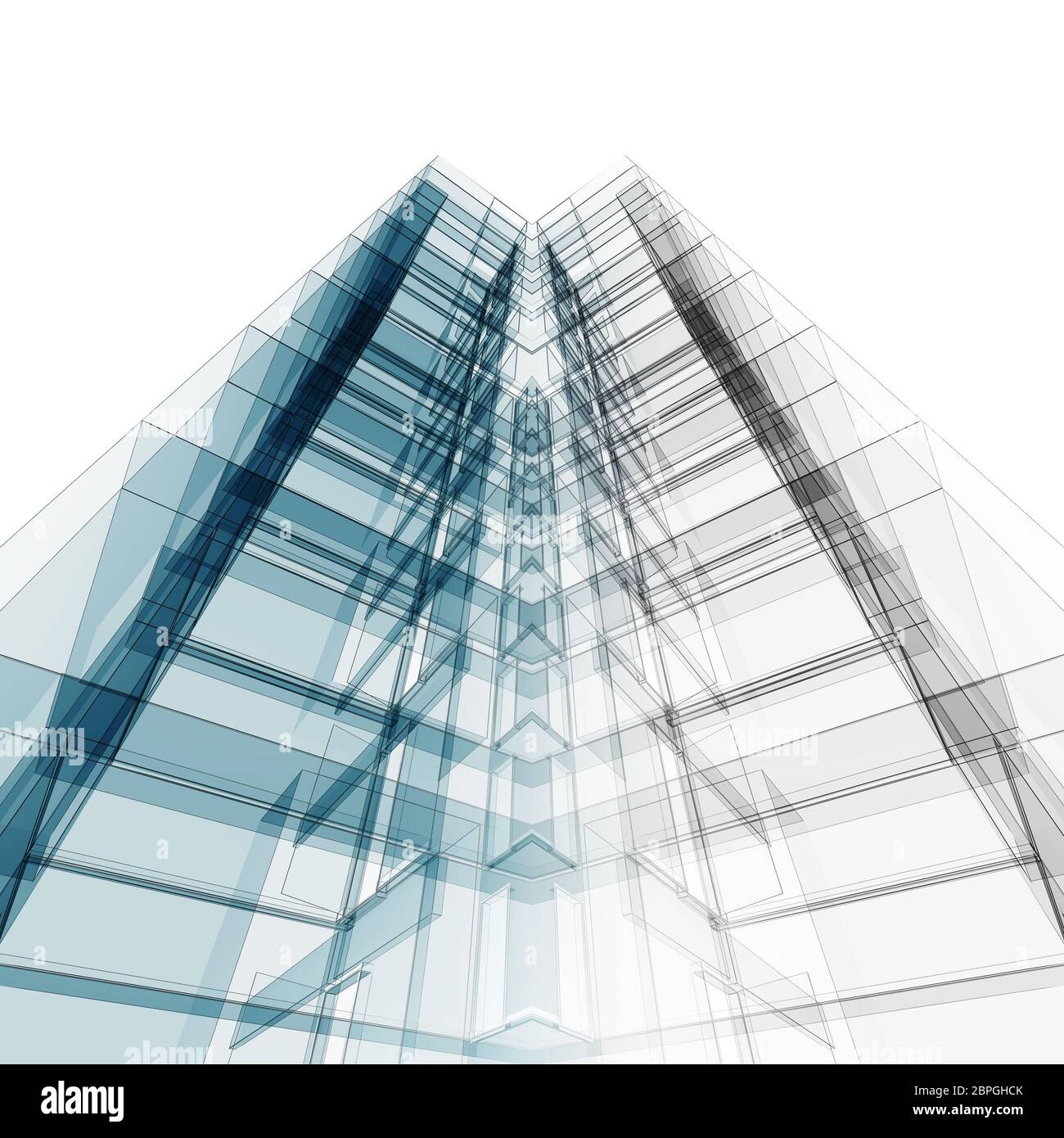 Building construction design. White isolated. 3d rendering Stock Photo ...