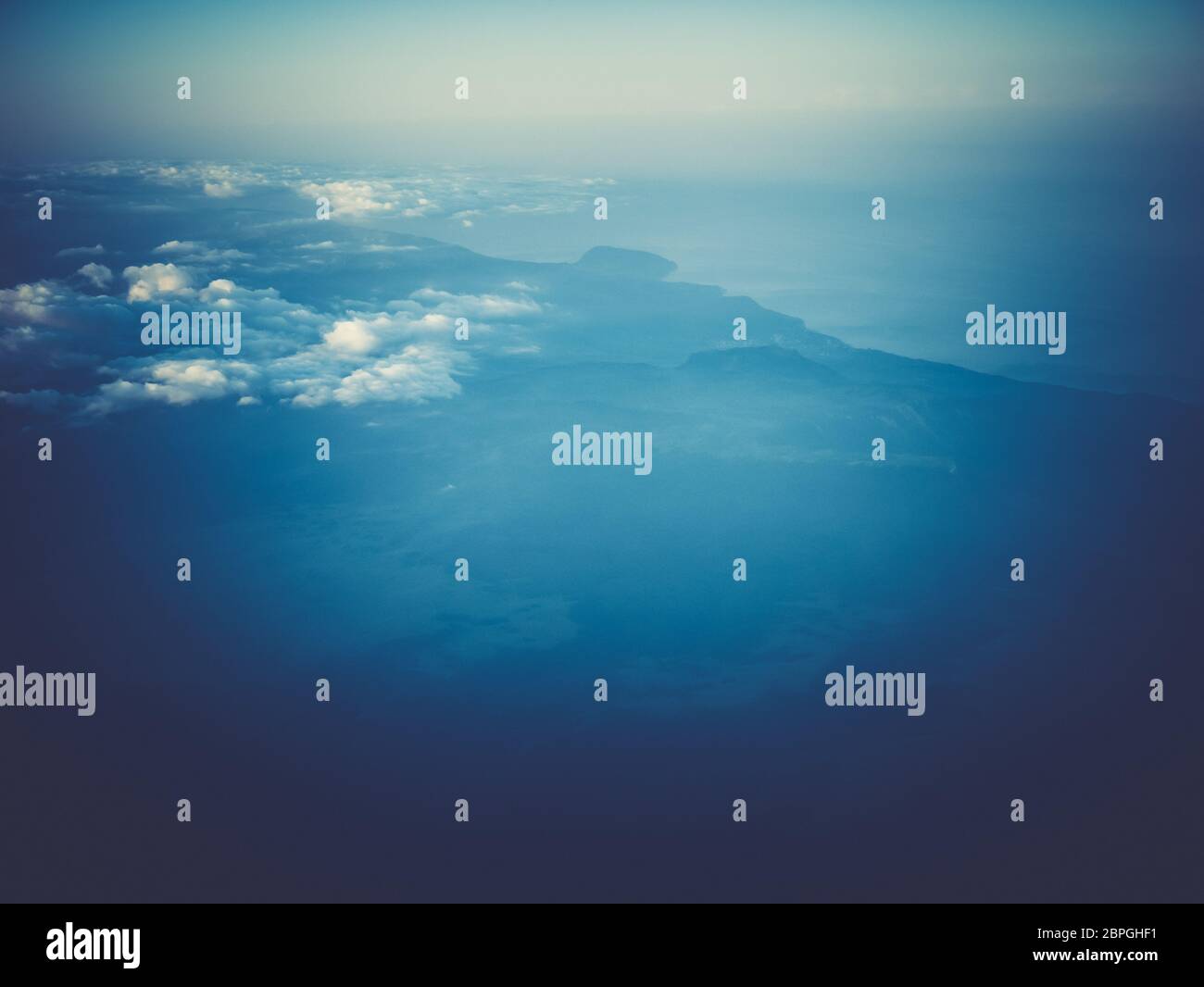 Atmosphere space air sky and clouds. Weather planet Earth background ...