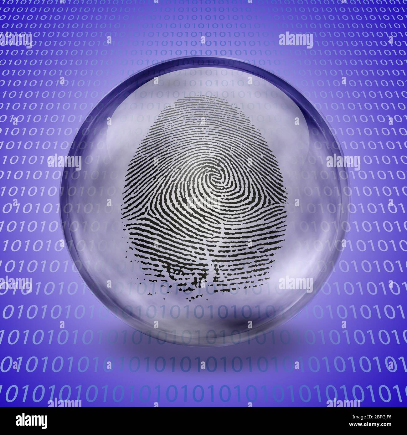 Fingerprint binary code digital hi-res stock photography and images - Alamy