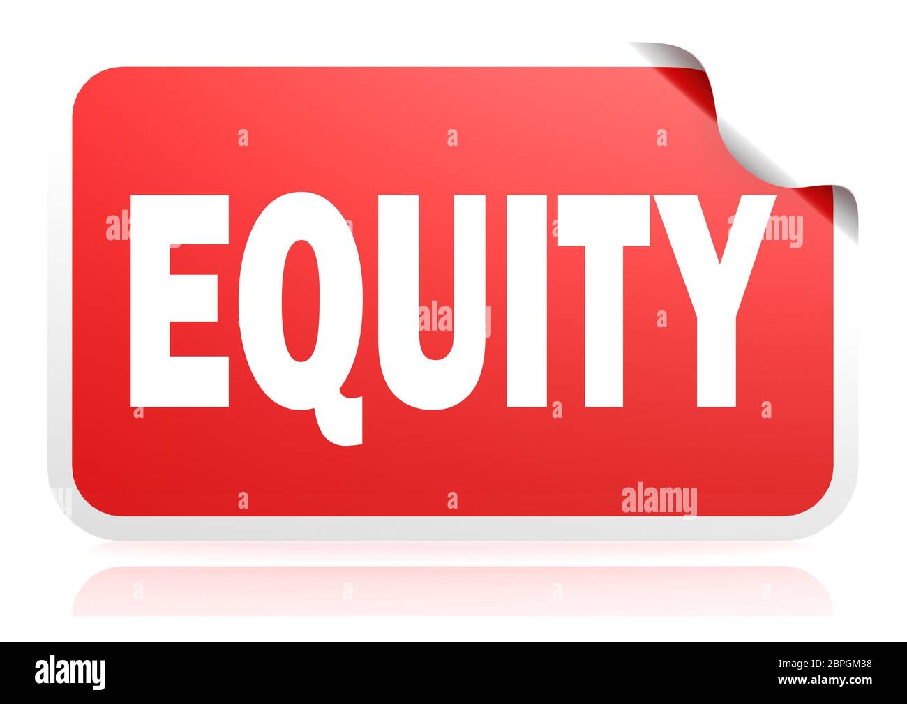 Equity red square banner, 3D rendering Stock Photo - Alamy