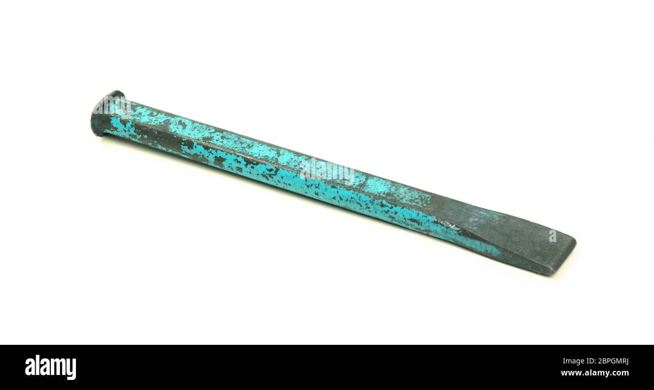 Cold chisel isolated on a white background Stock Photo - Alamy