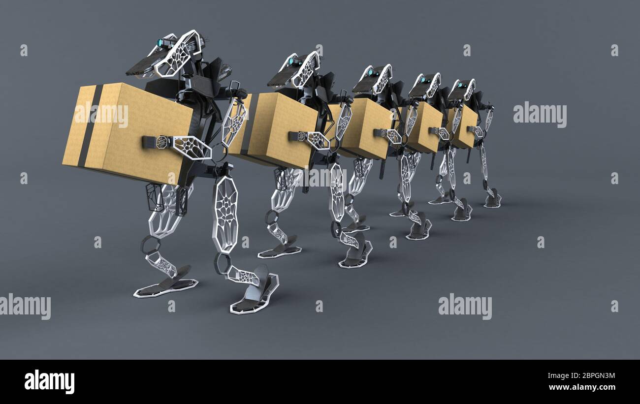 Generative Automation - 3D Illustration Stock Photo - Alamy