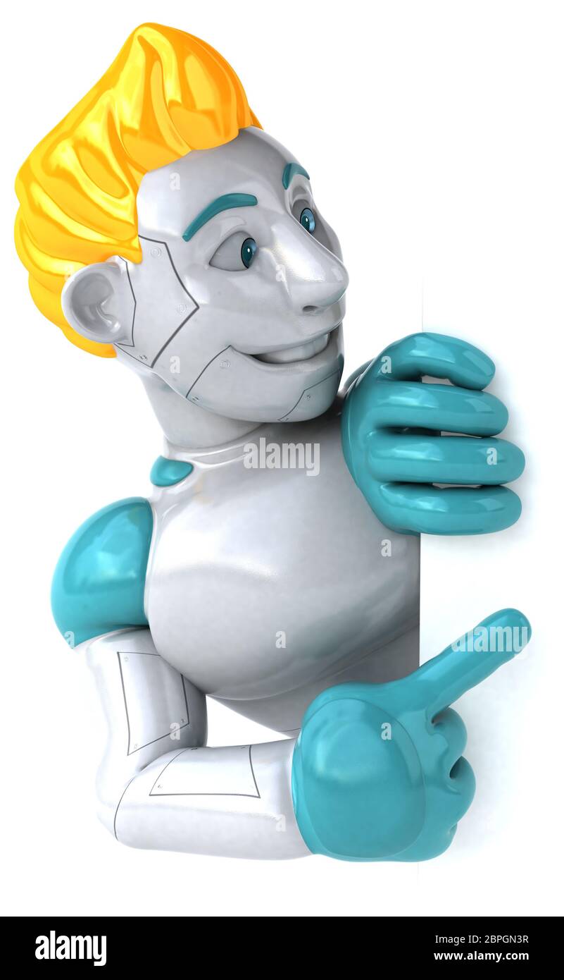 Robot - 3D Illustration Stock Photo - Alamy