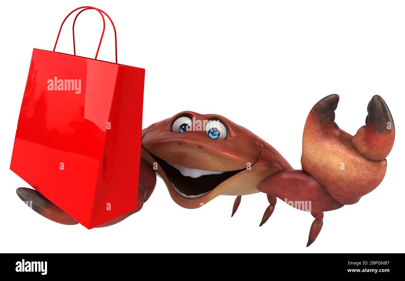 Fun crab - 3D Illustration Stock Photo - Alamy