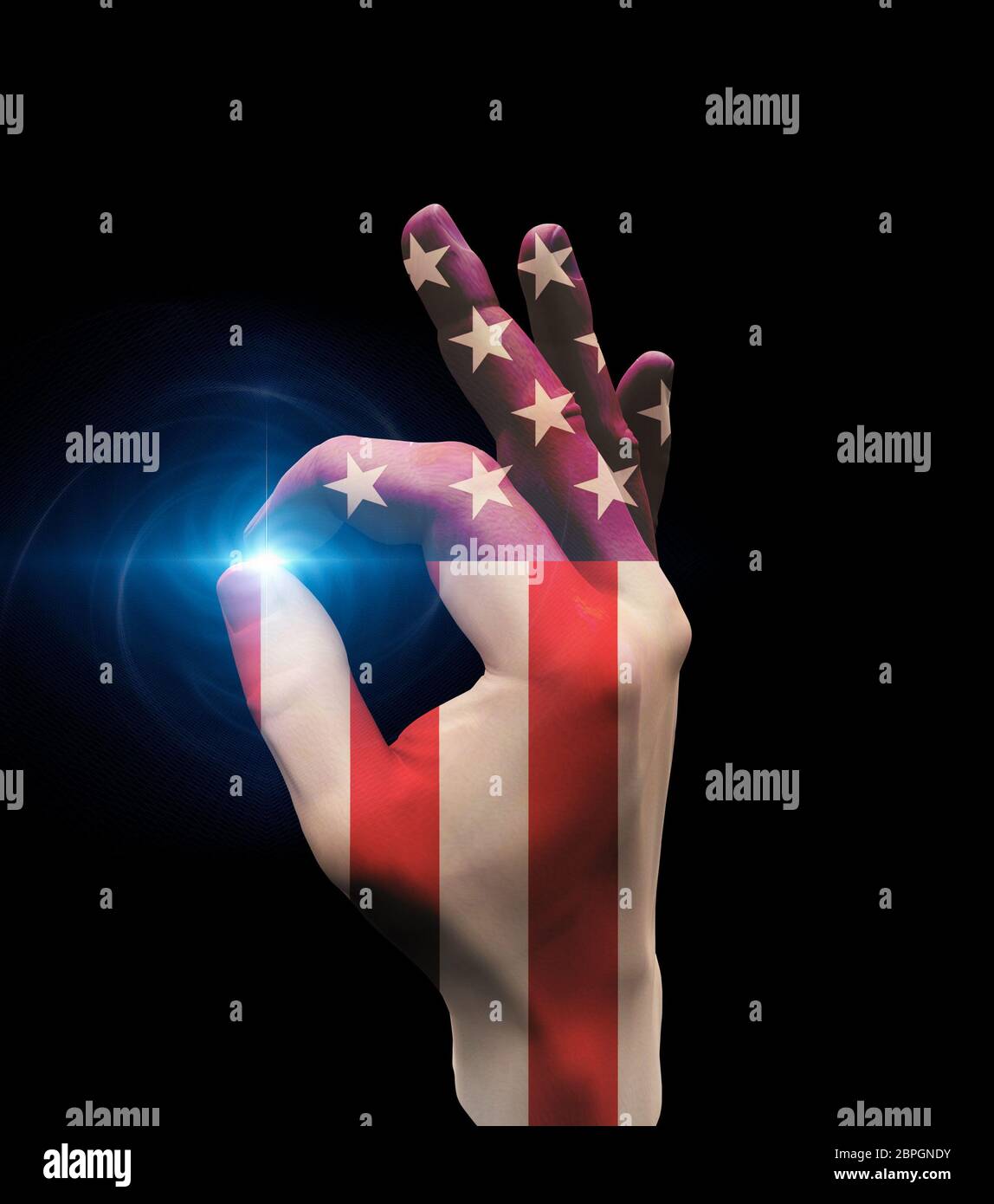 America OK. Hand sign Stock Photo - Alamy