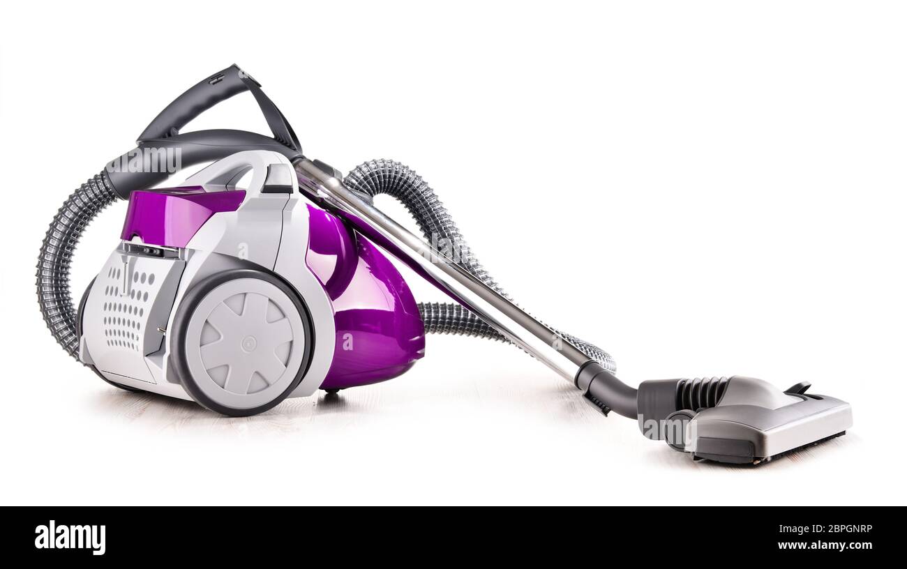 Canister vacuum cleaner for home use isolated on white background Stock ...