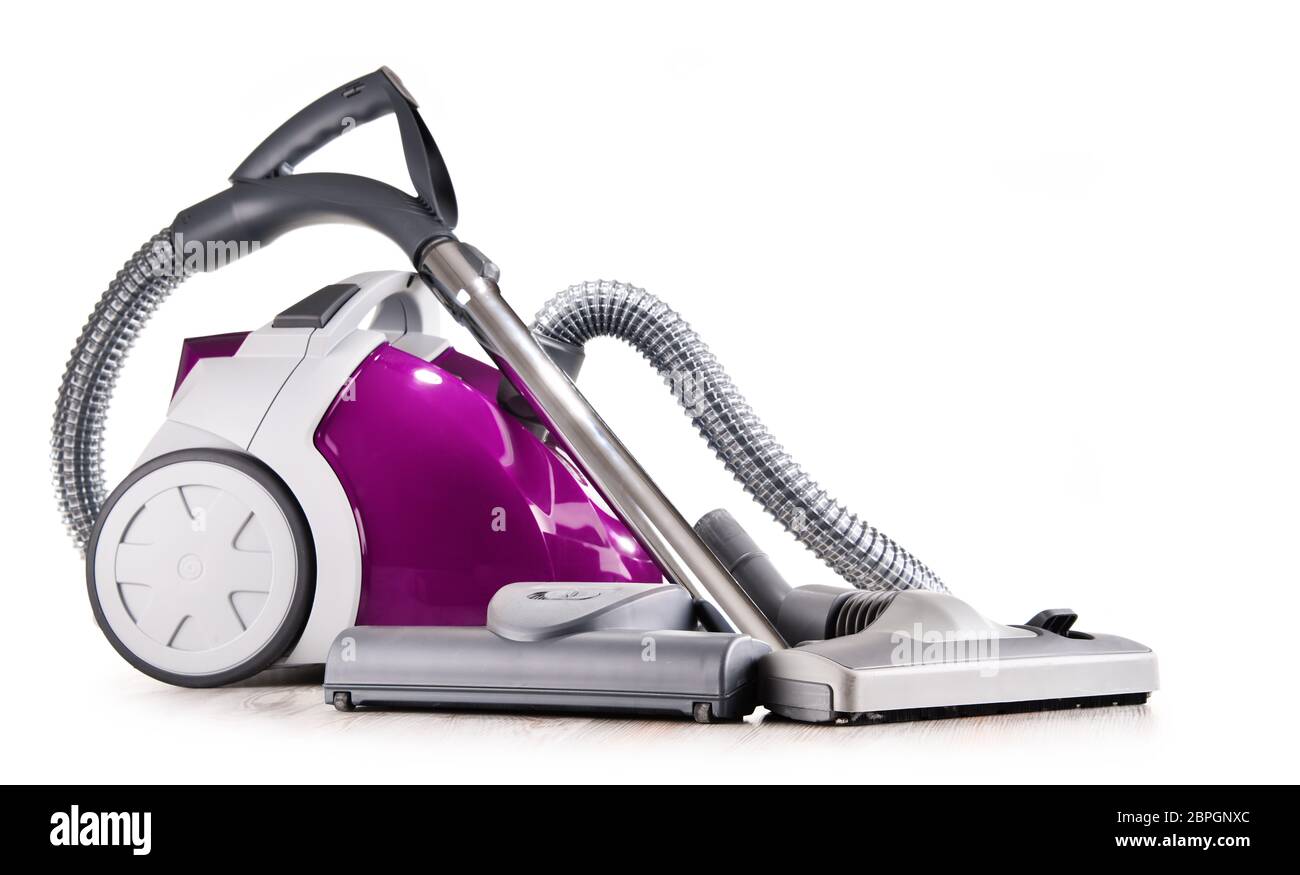 Canister vacuum cleaner for home use isolated on white background Stock ...