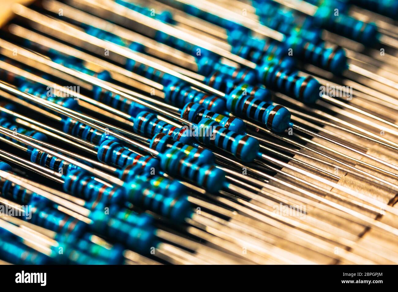many new resistors stay together in close ups Stock Photo - Alamy