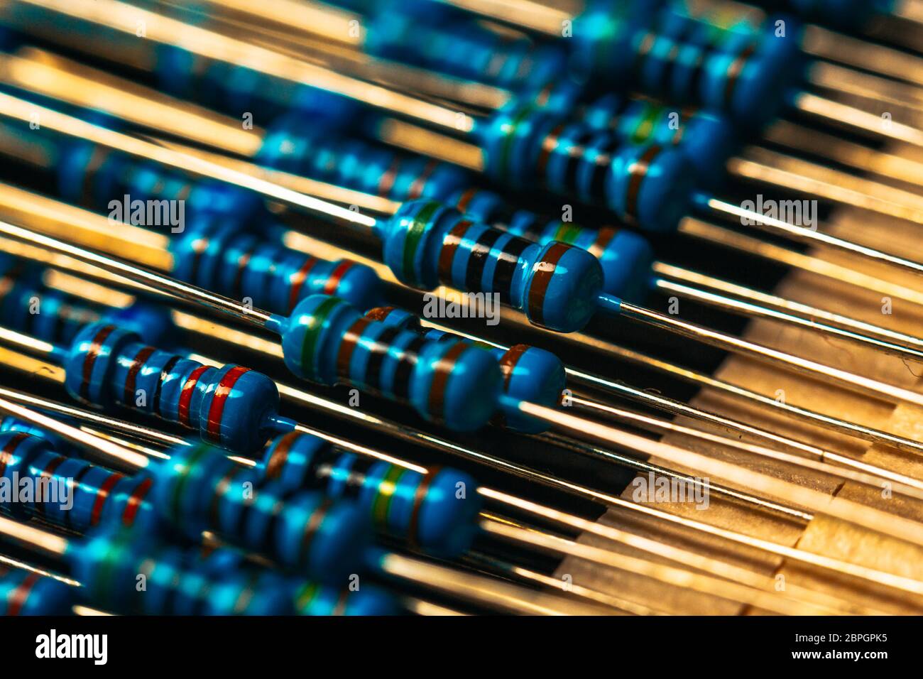 many new resistors stay together in close ups Stock Photo - Alamy