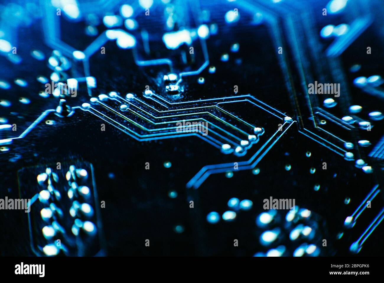 computer board sky blue color close up Stock Photo - Alamy