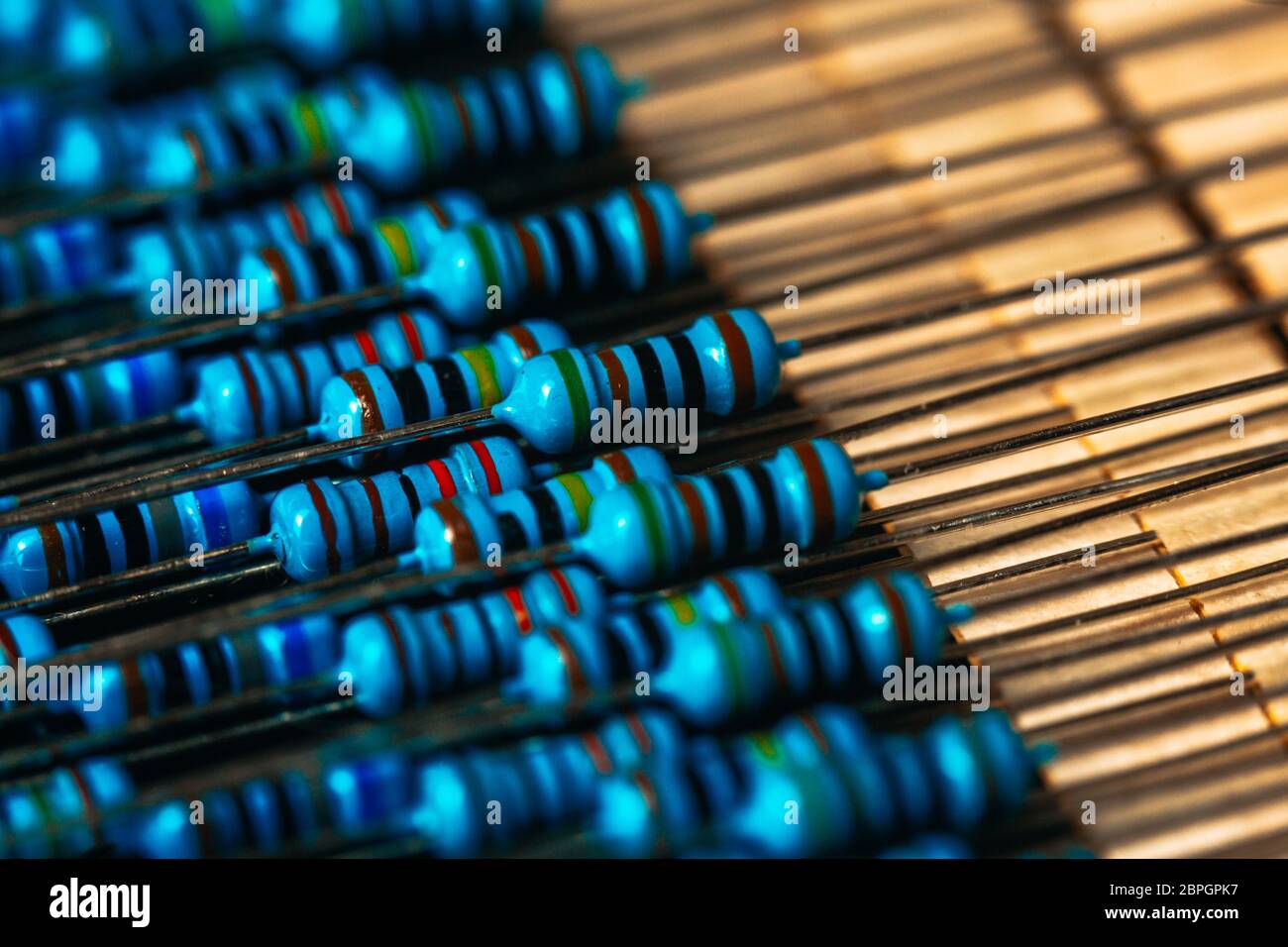 many new resistors stay together in close ups Stock Photo - Alamy