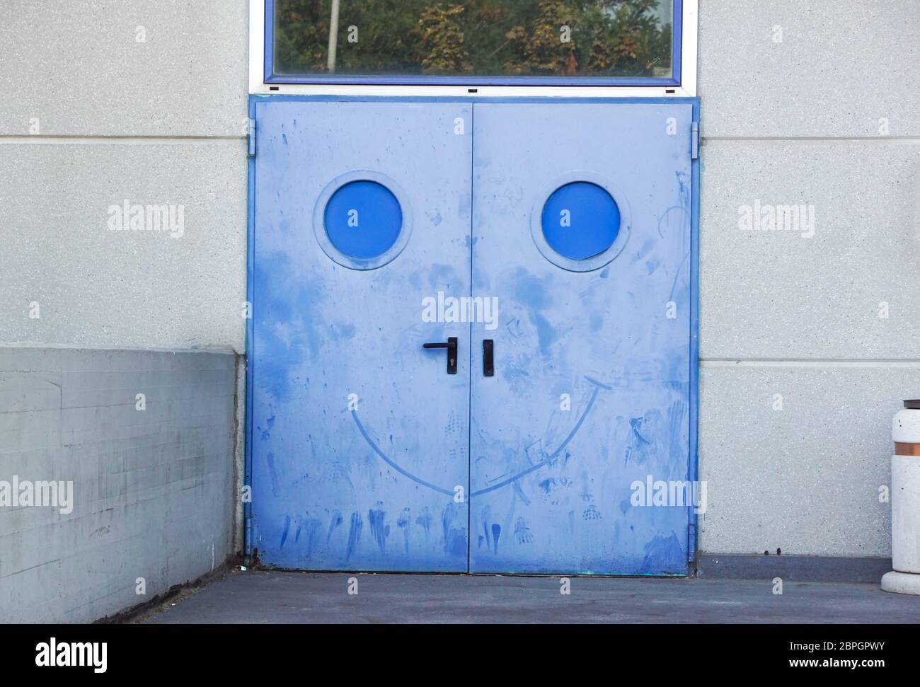 Keep clear emergency exit door for factory workers health and safety ...