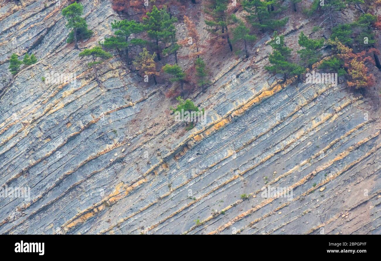 The texture of the geological layers of rock sediments Stock Photo - Alamy
