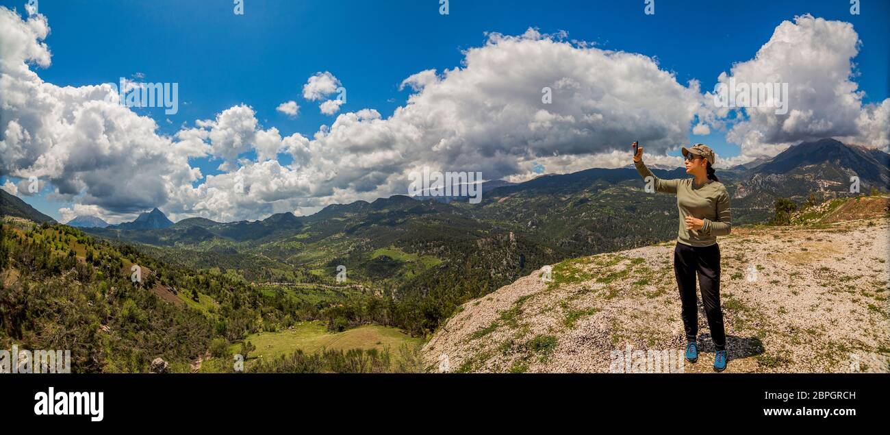 Spring view from Antalya mountains in Turkey Stock Photo - Alamy