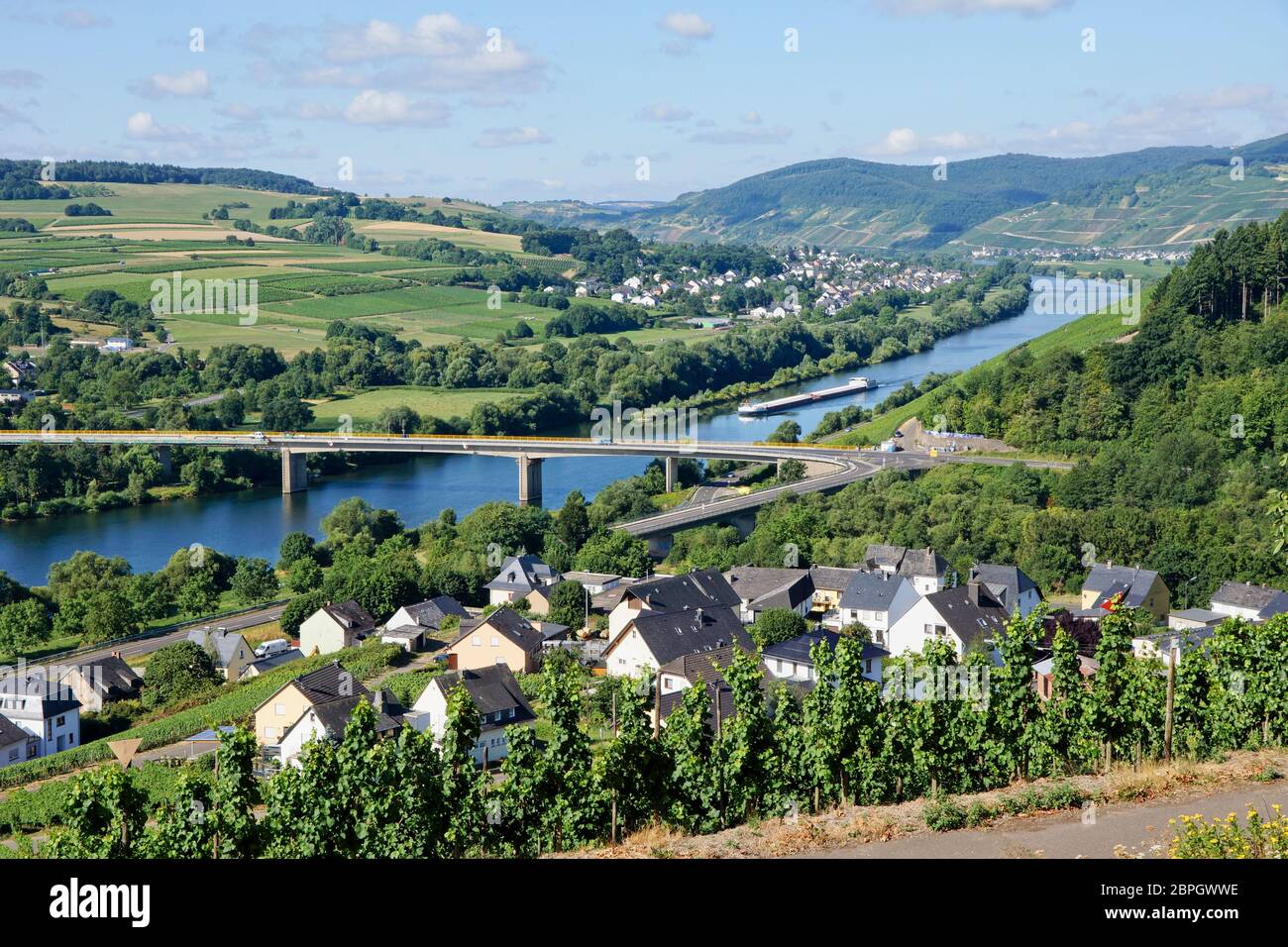 Bridge over Mosel River at Lieser in Eifel Germany Stock Photo - Alamy