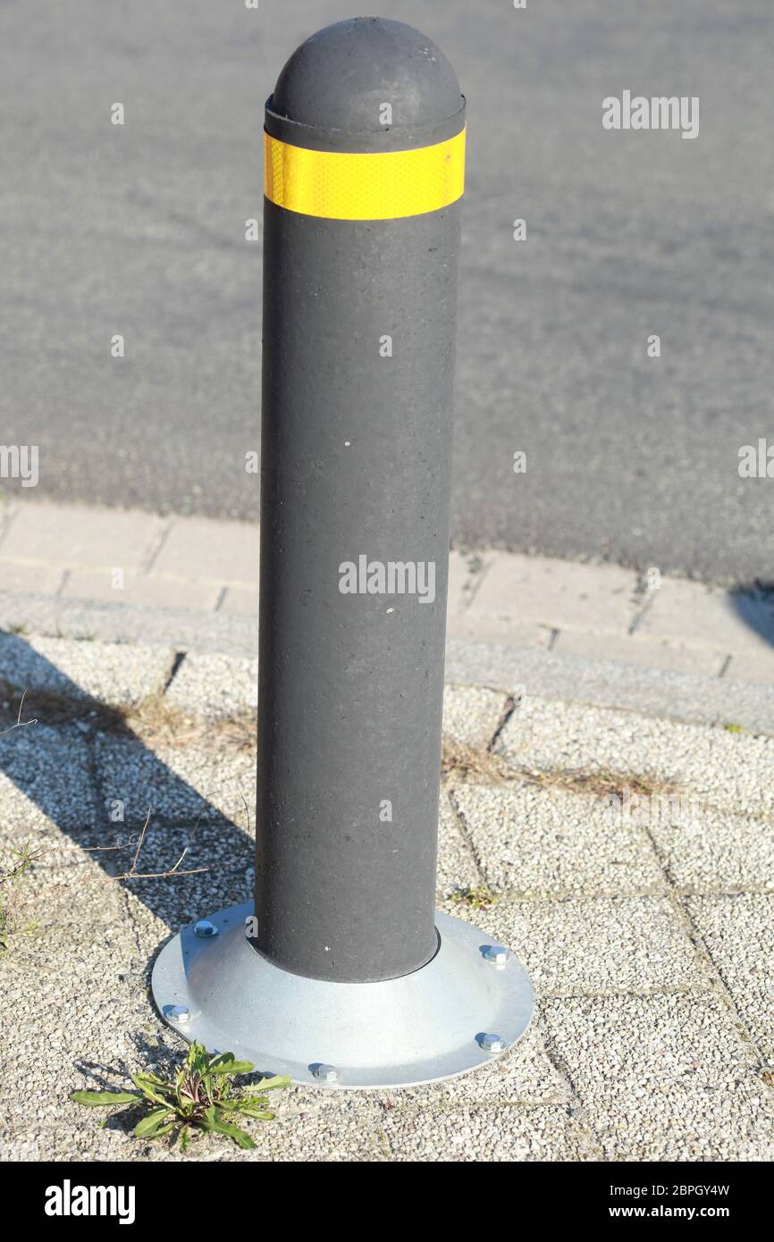 Posts, bollards, street bollards on a footpath, Germany, Europe Stock ...